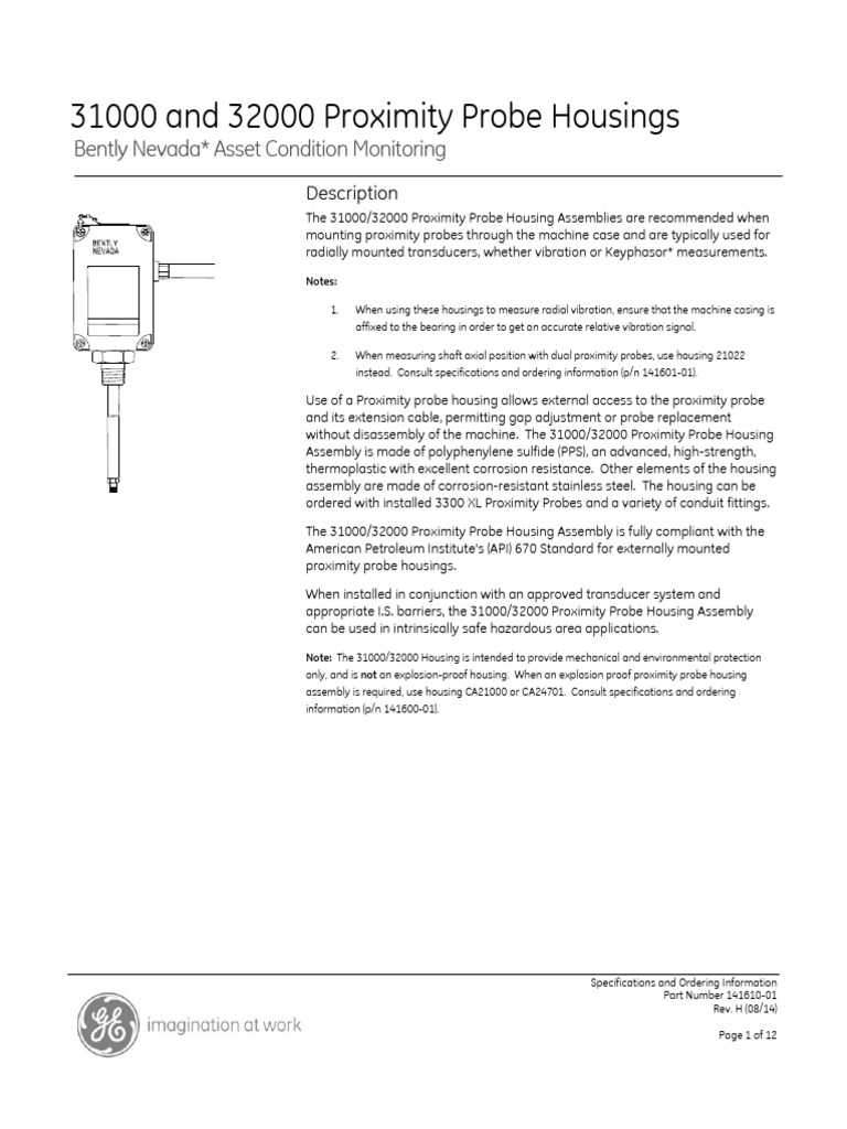 and 32000 Proximity Probe Housings Bently Nevada W.I. | PDF ...