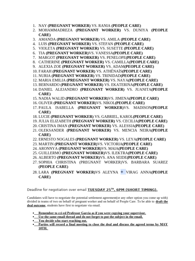 Madrid Afternoon Group. Instructions, Pairs. Final Drafting Exercise | PDF | Negotiation ...
