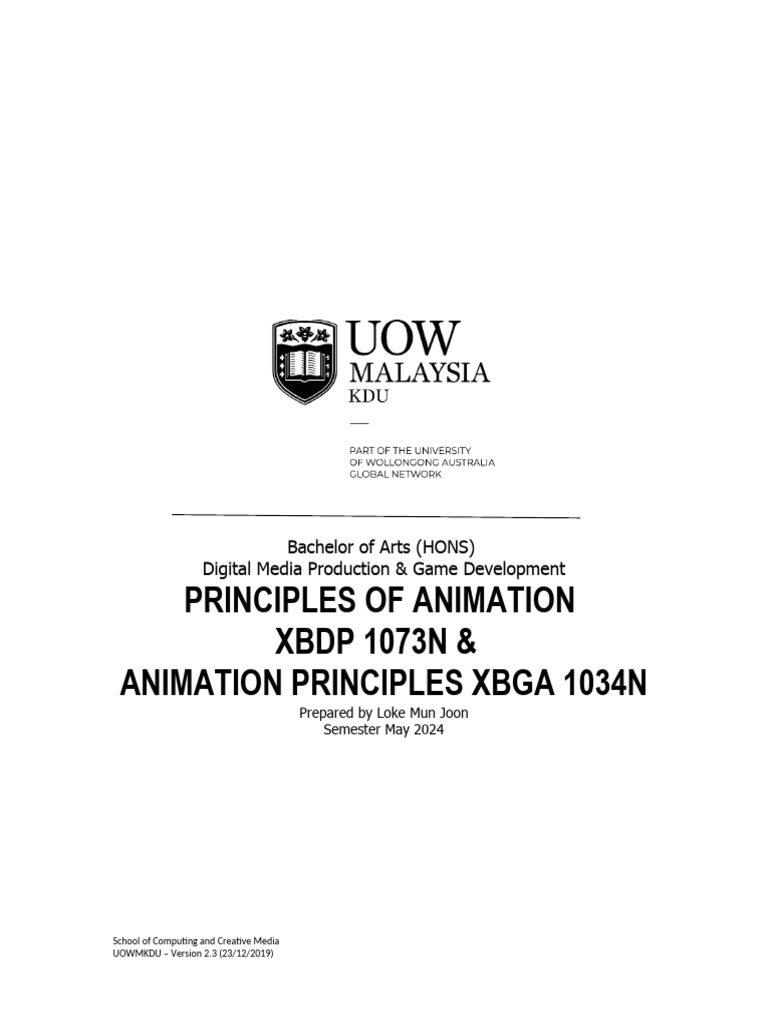 Assignment - Template - W - Rubrics - Animation-Assignment 1 | PDF ...