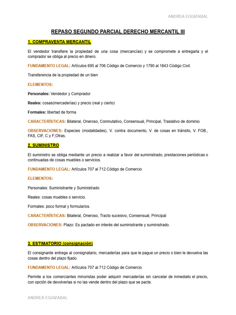 Repaso Derecho Mercantil III: Contratos Clave | PDF | Seguro | Derecho civil (sistema legal)