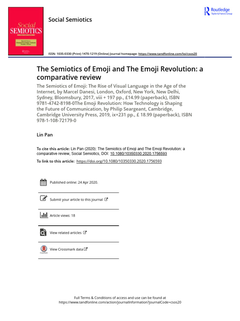 The Semiotics of Emoji and The Emoji Revolution A Comparative Review ...