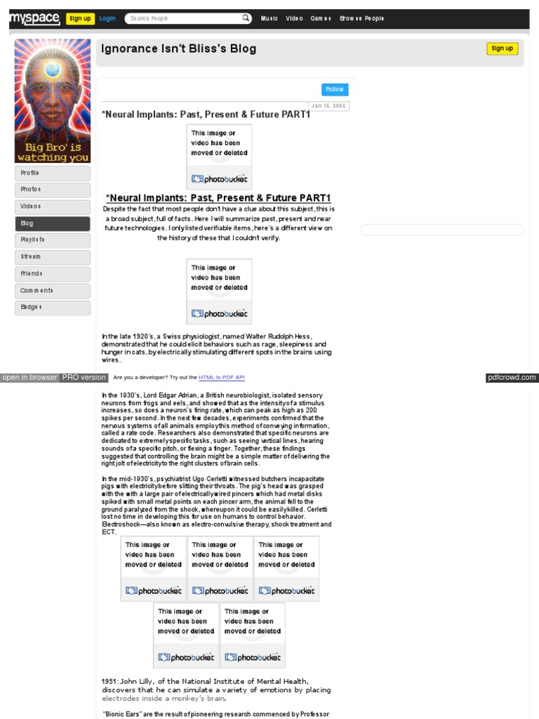 Strahlenfolter - Electronic Harassment - Neural Implants - Past ...