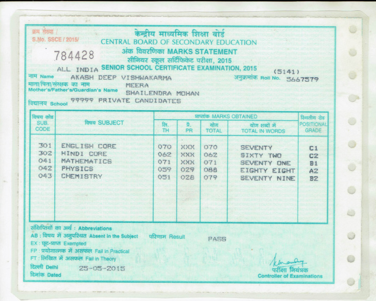 12 Marksheet | PDF