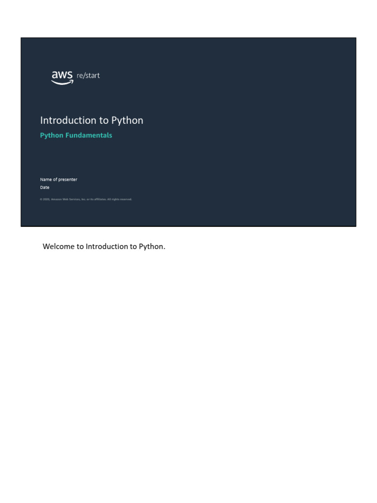 RSPP En-Us SG M05 Pythonintro | PDF | Integrated Development ...