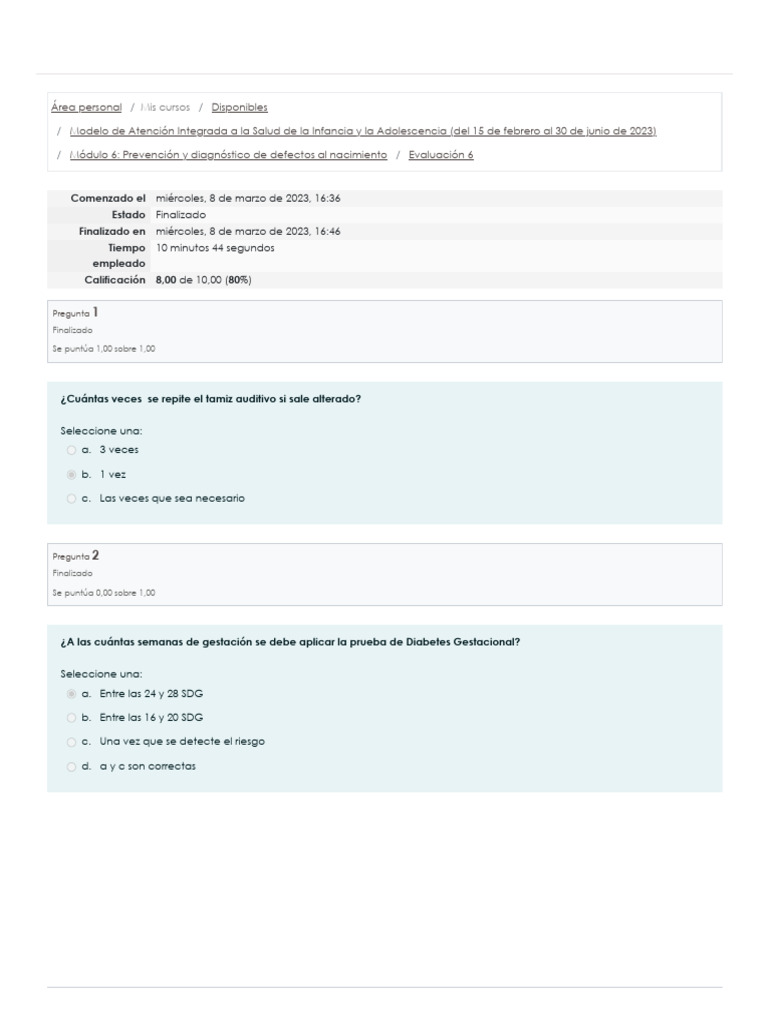 Evaluacion 6 Defectos de Nacimiento | PDF | Hipotiroidismo | Infantes