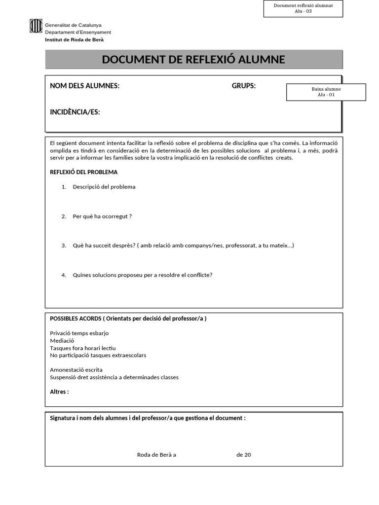 Alu03 Document de Reflexio Alumne | PDF