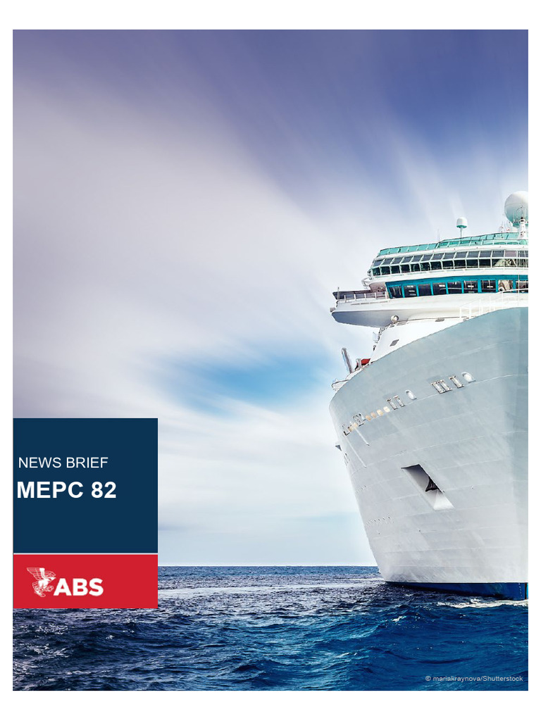 ABS Regulatory News MEPC 82 Brief | PDF | Life Cycle Assessment