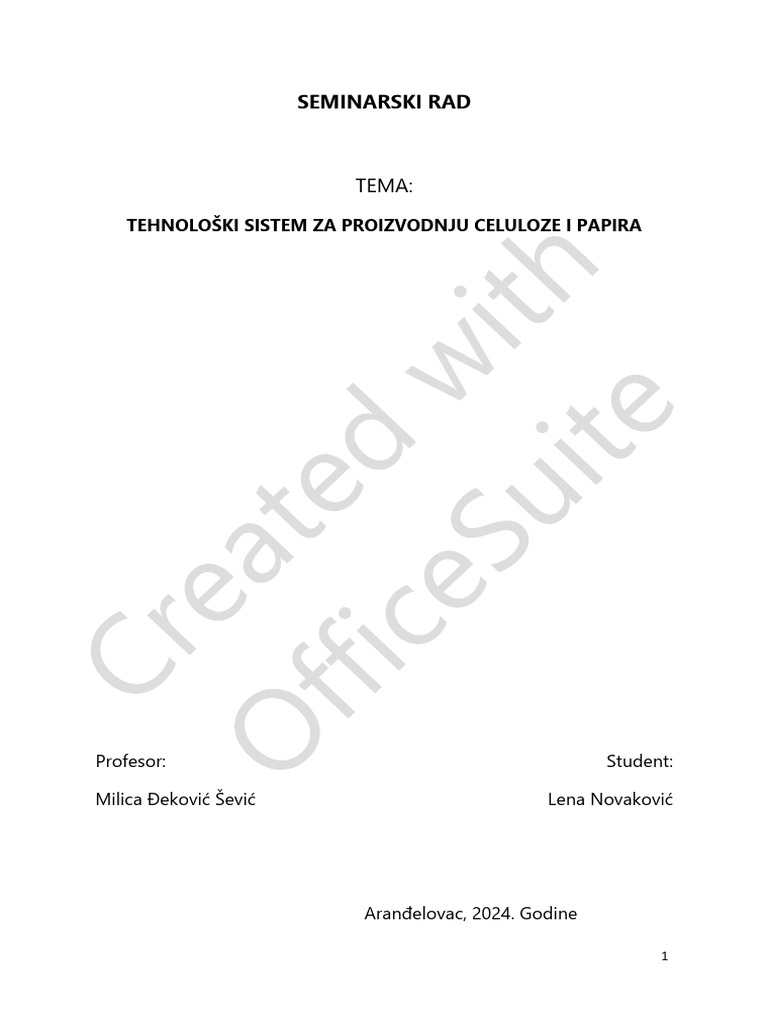 Celuloza I Papir PDF | PDF