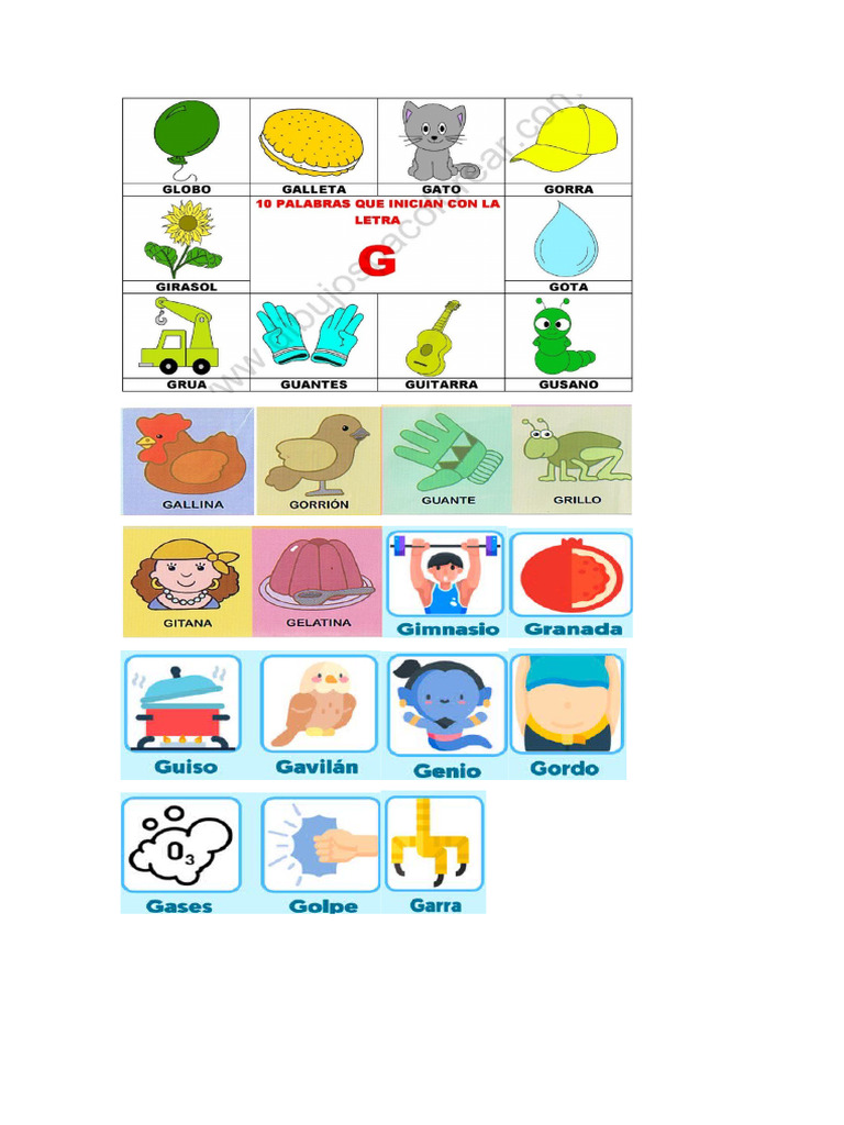 Palabras Con G | PDF