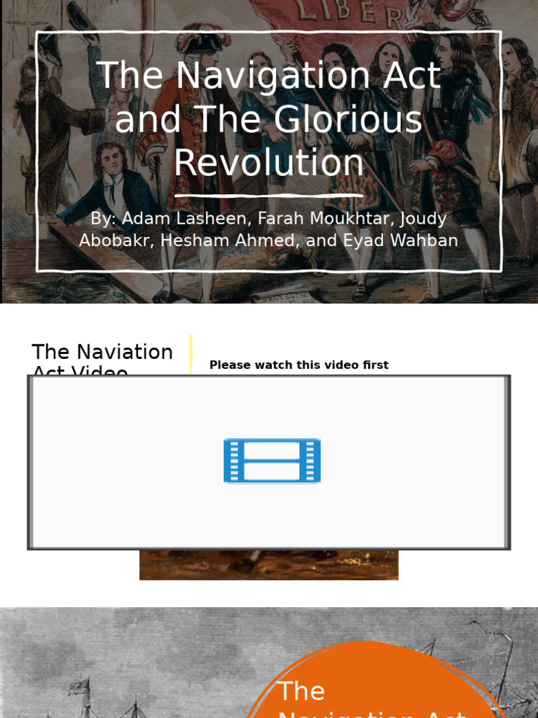 The Navigation Act and The Glorious Revolution | PDF | Thirteen ...