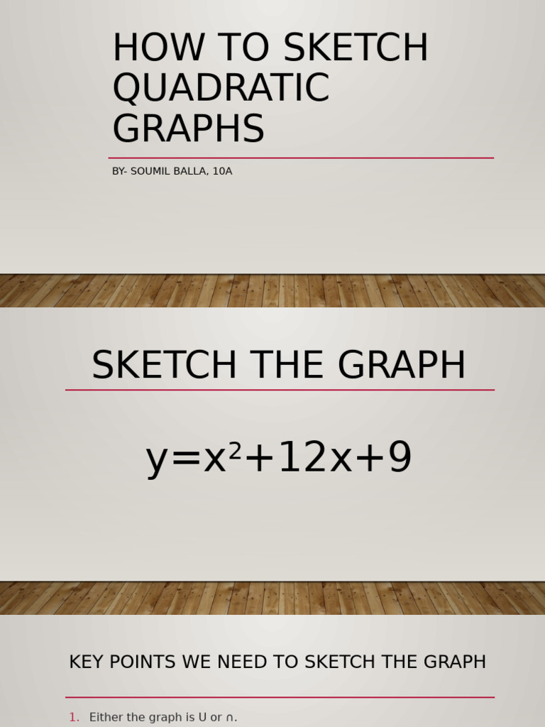 How To Sketch Quadratic Graphs | PDF