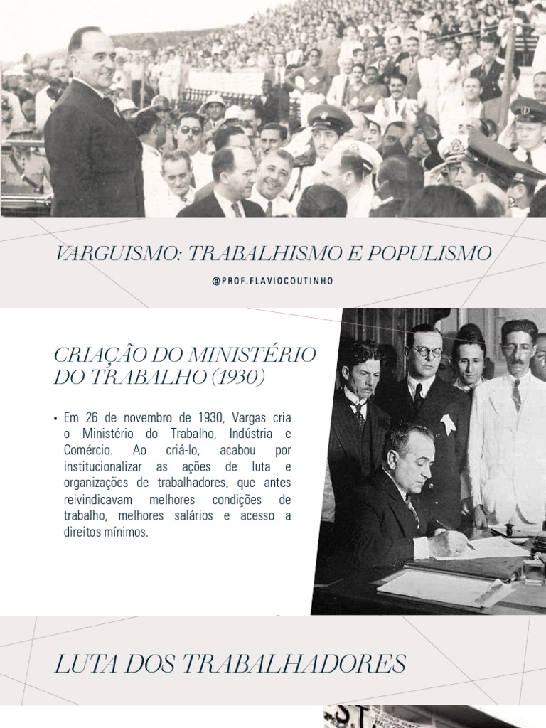 Varguismo - Trabalhismo e Populismo | PDF | Sindicato | Socialismo