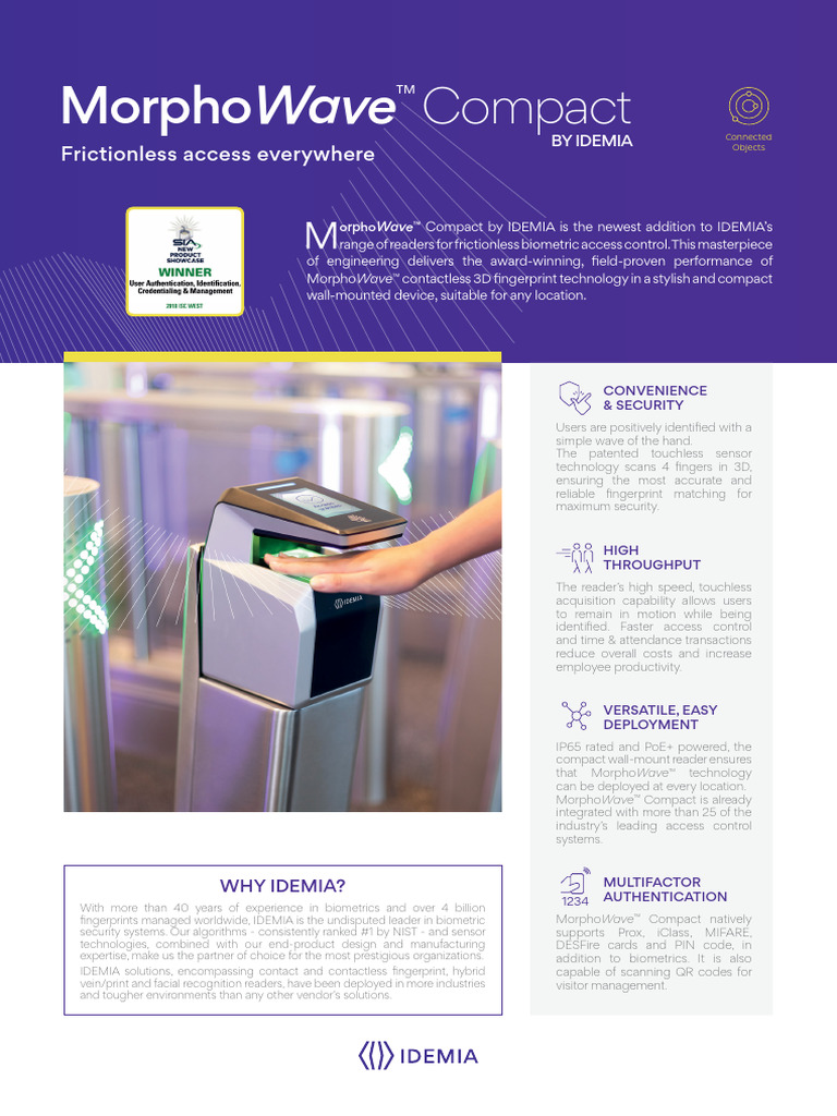 Cat Control Accesos Morphowave Idemia | PDF | Fingerprint | Biometrics