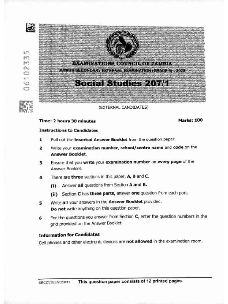 Social Studies 2023 Ext | PDF