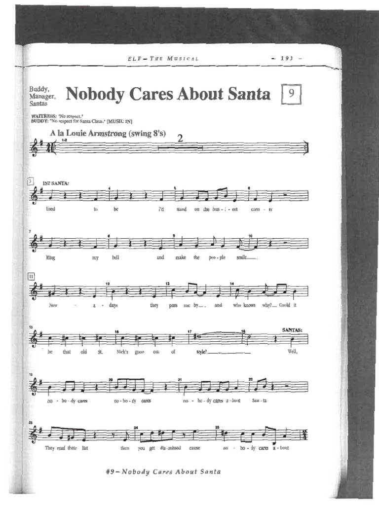 Nobody Cares About Santa - Sheet Music | PDF