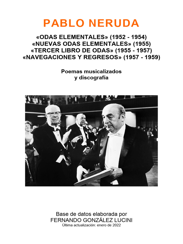 Pablo Neruda. Odas PDF | PDF | Fonética