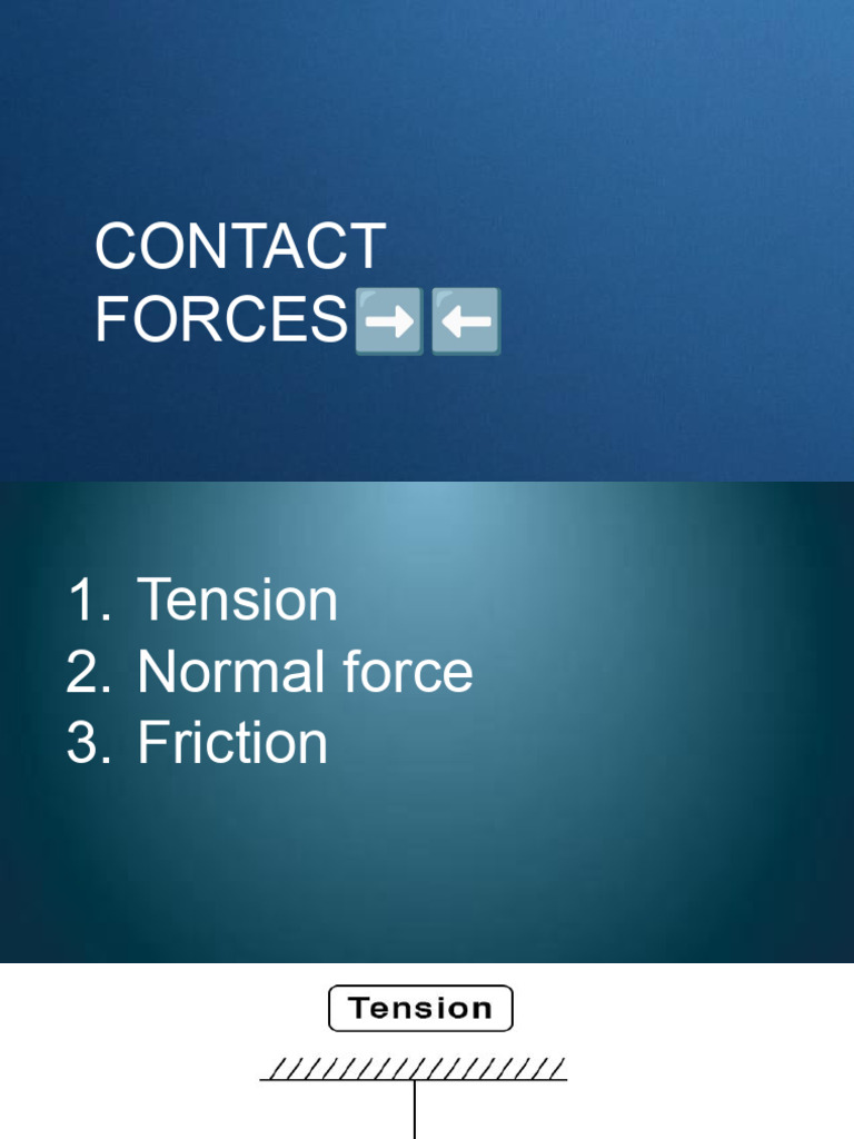 Contact Forces Draft 1 | PDF