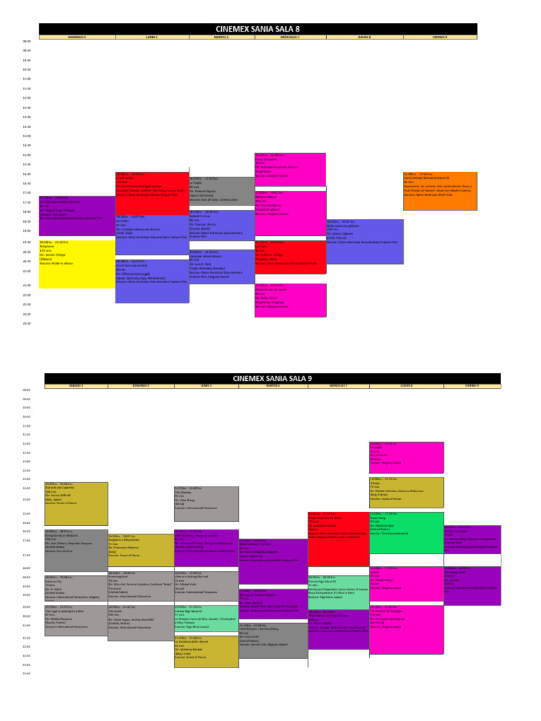 Cinemex Sania Film Schedule 2023 | PDF