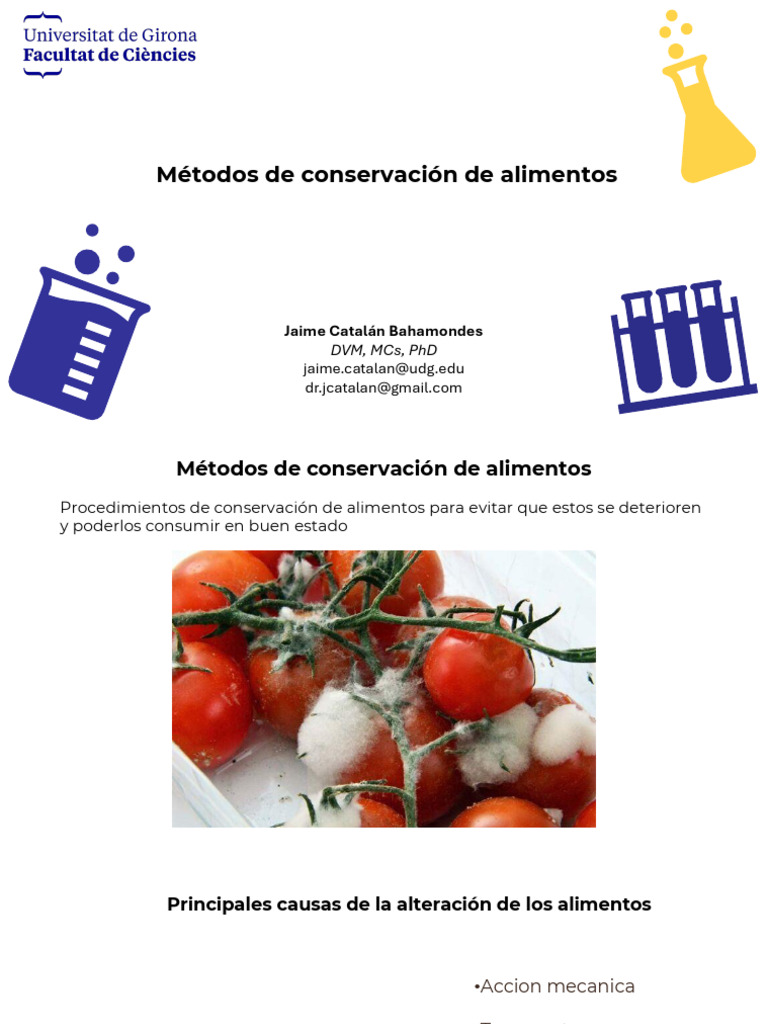 Metodos de Conservacion Alimentos | PDF | Conservación de los alimentos | Alimentos
