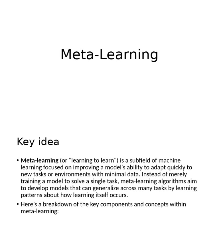 Meta Learning | PDF