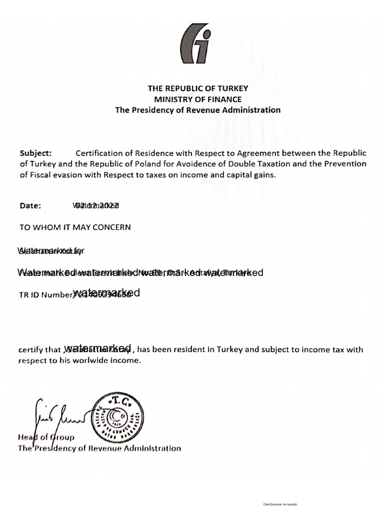 Watermarked Document Overview | PDF