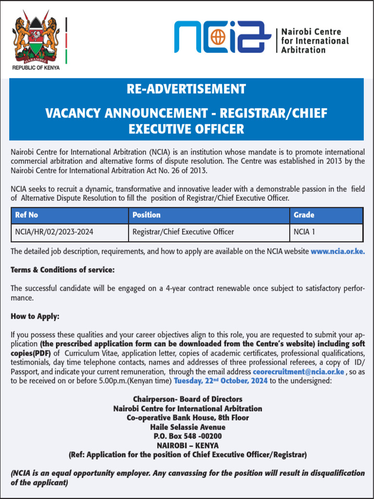 Ncia Job Advert | PDF