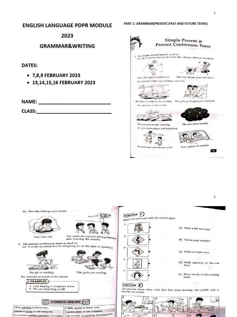 English Language PDPR Module | PDF