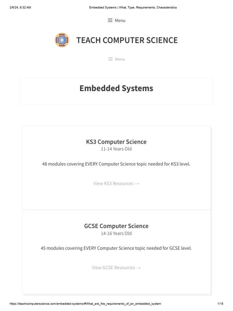 Embedded Systems - What, Type, Requirements, Characteristics | PDF ...