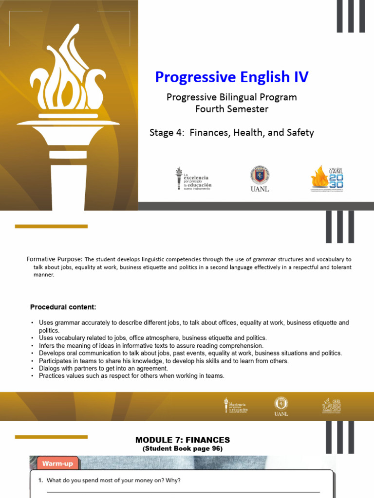 Presentation-Progressive English IV-Stage 4 | PDF | English Grammar ...