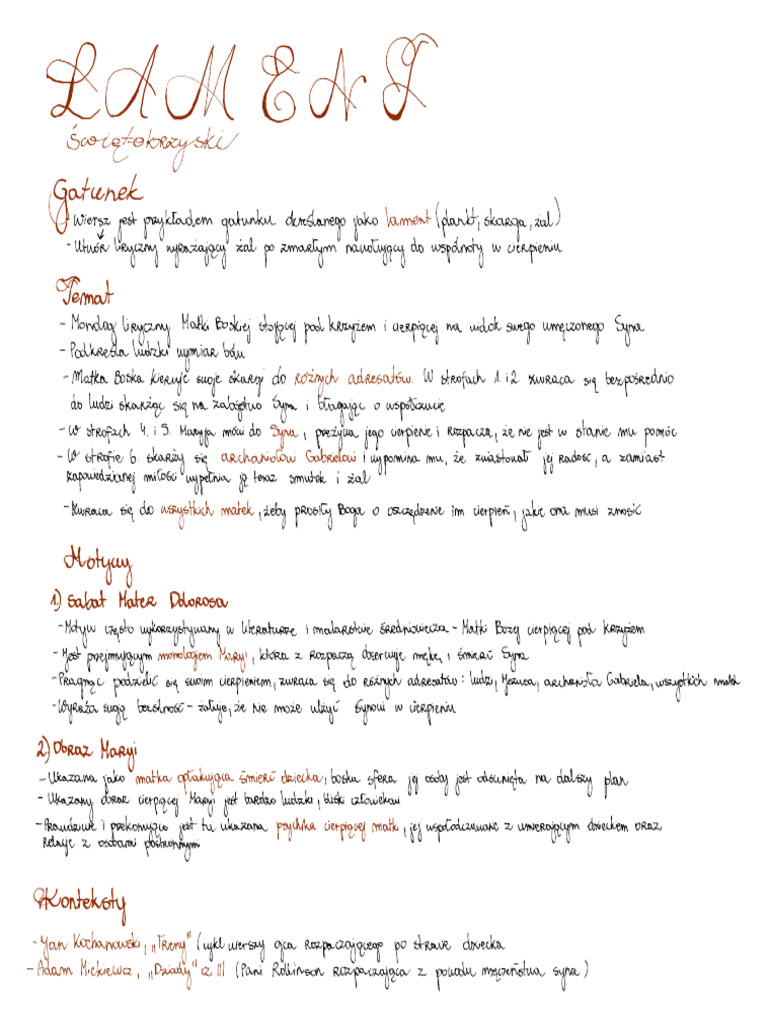 Lament Świętokrzyski | PDF