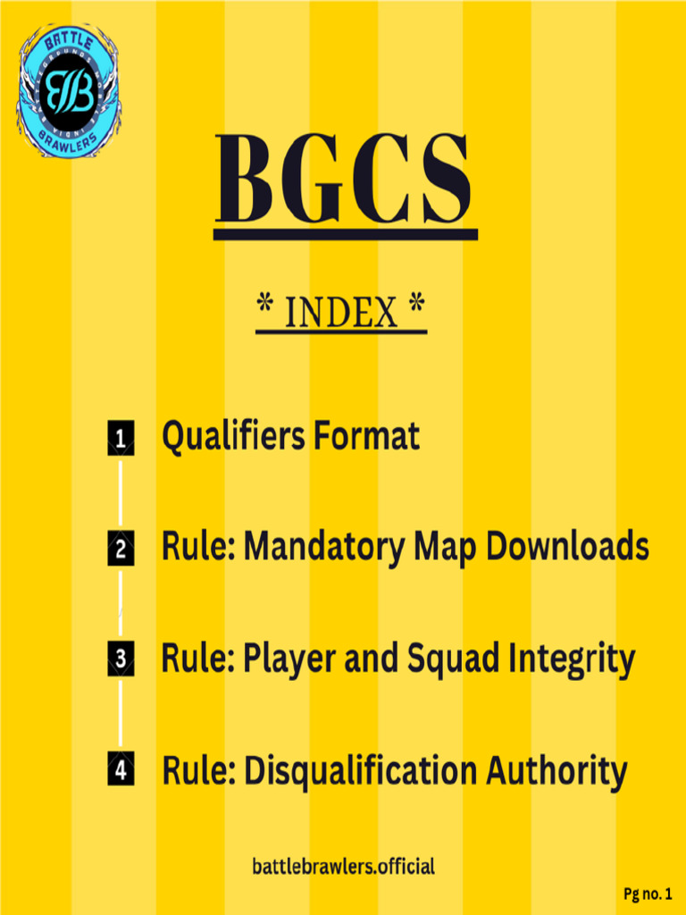 BGCS Tournament Rules Overview | PDF | Technology & Engineering