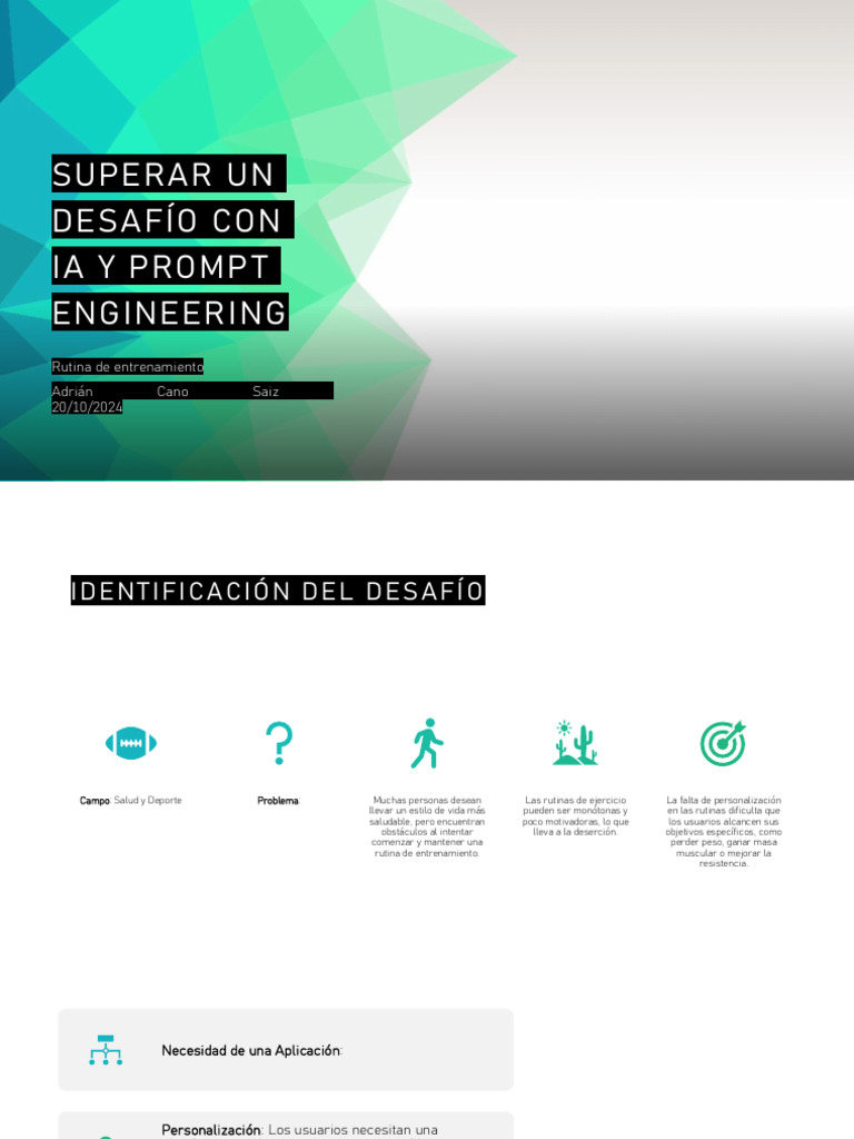 Superar Un Desafío Con IA y Prompt Engineering - ADRIÁN CANO SAIZ | PDF | Software de la ...