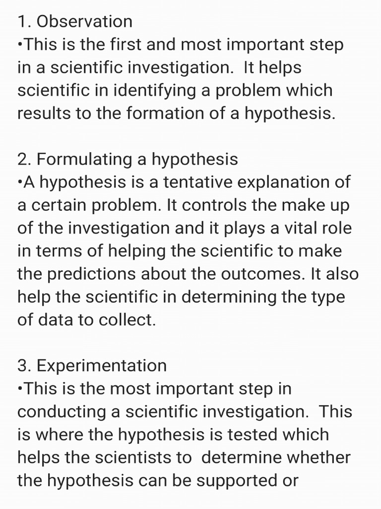 Steps of A Scientific Method - 240304 - 222022 | PDF