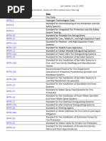 Complete List of NFPA Standards and Codes | PDF | Fires | Firefighting