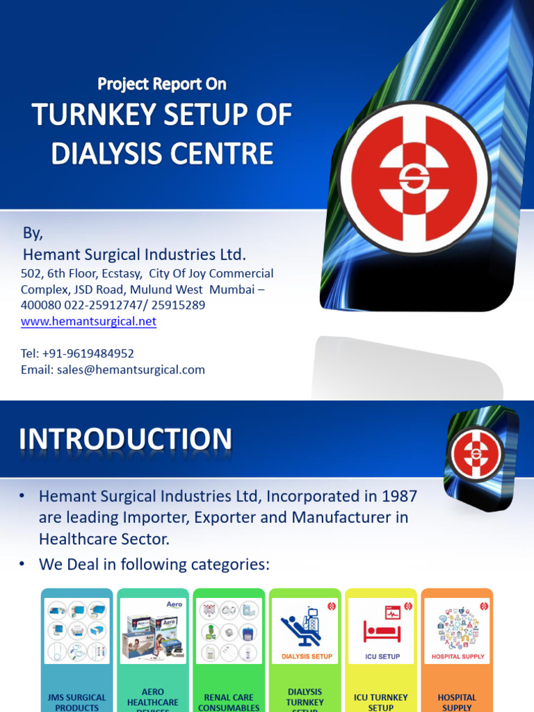 Turnkey Dialysis Center Setup Guide | PDF | Hemodialysis | Kidney