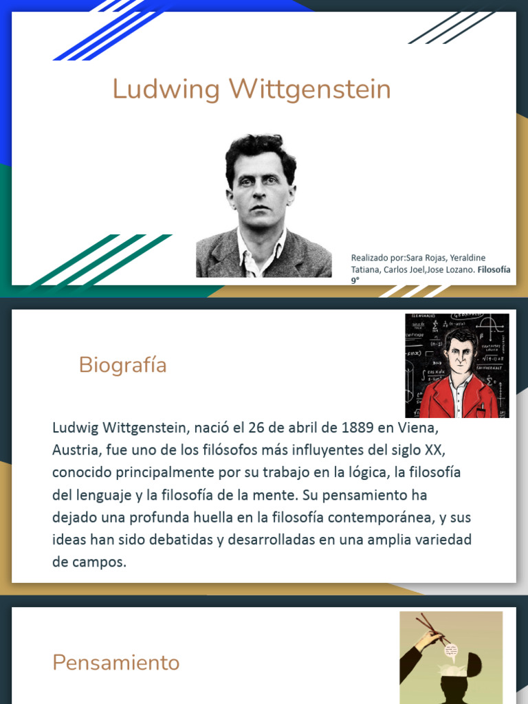 Ludwing Wittgenstein | PDF | Ludwig Wittgenstein | Filosofía contemporánea