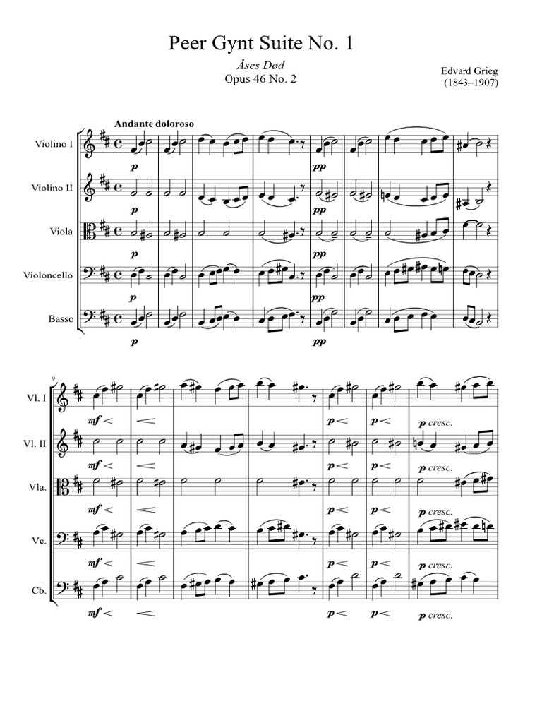 Peer Gynt Suite No.1 | PDF