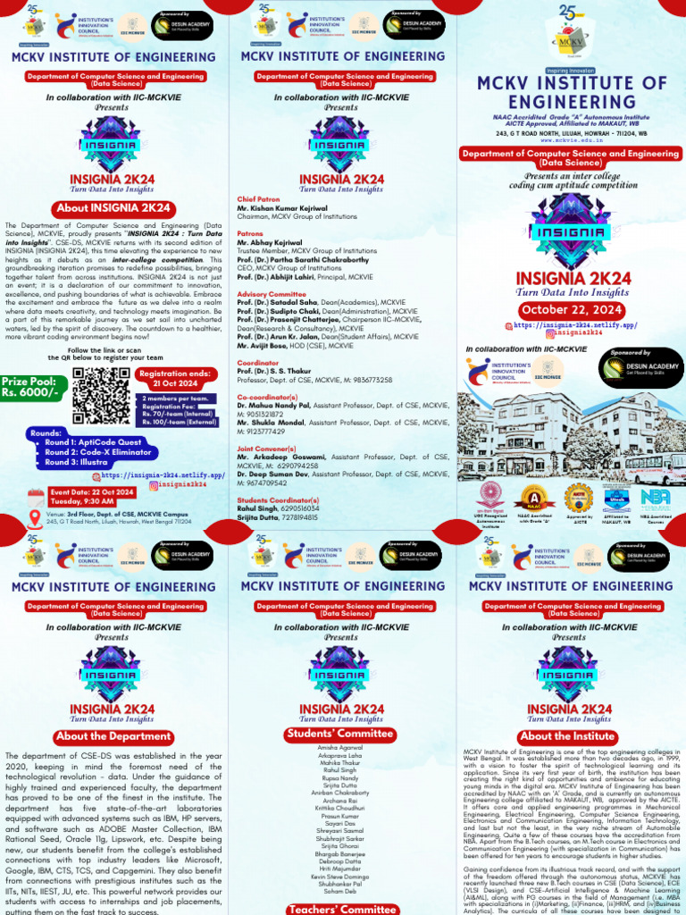 Brochure Insignia 2k24 | PDF | Computing | Science