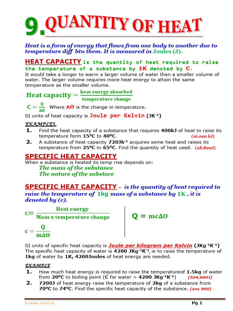 Quantity of Heat | PDF | Evaporation | Latent Heat