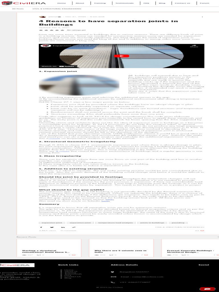 4 Reasons To Have Separation Joints in Buildings | PDF | Structural ...