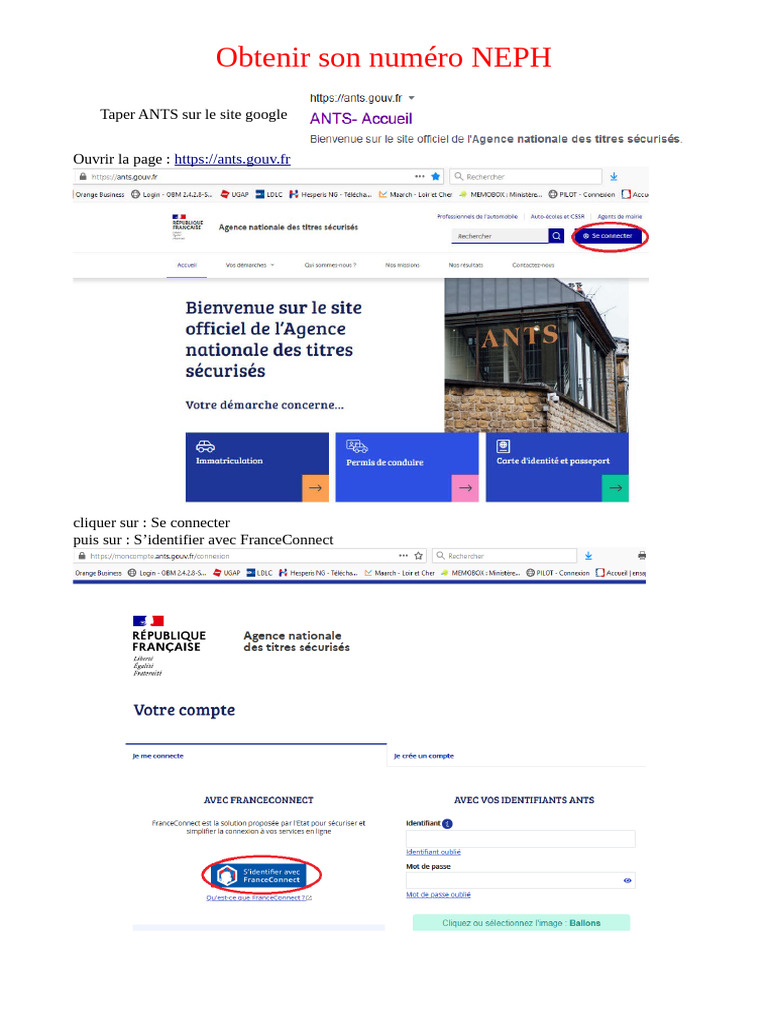 Obtenir votre numéro NEPH en ligne | PDF | Finance et gestion monétaire