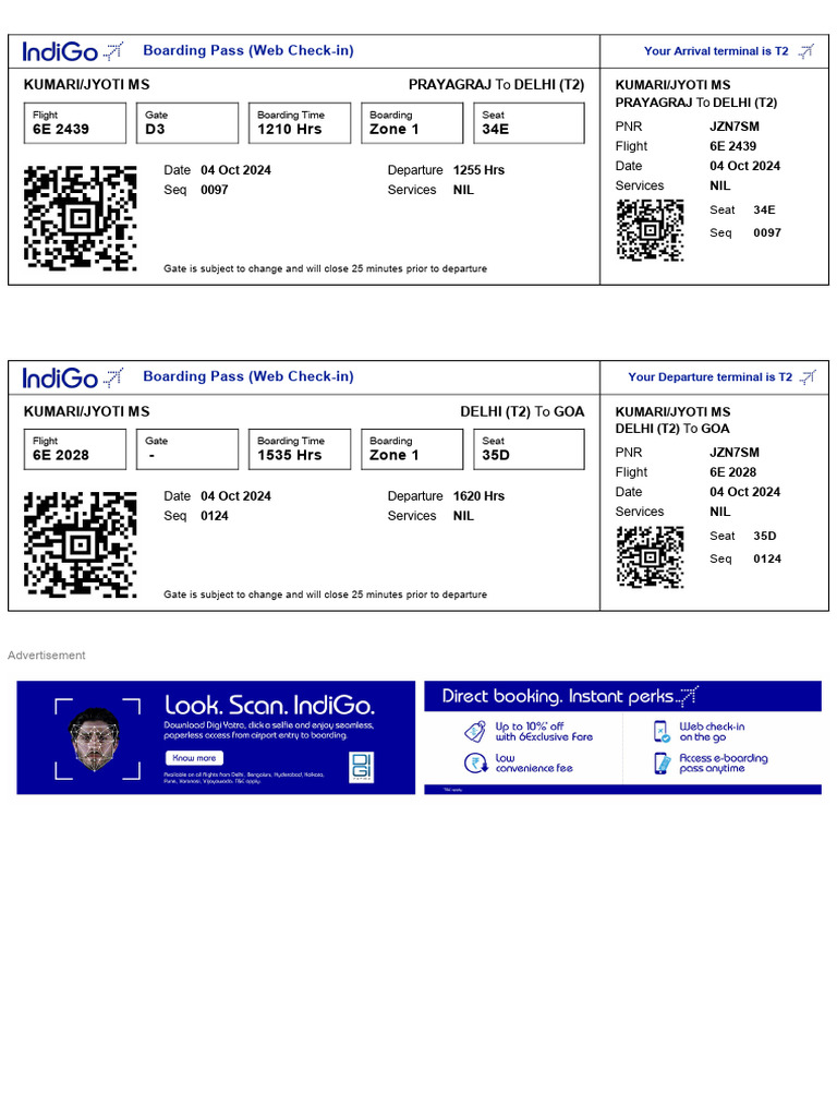 BoardingPass Journey1 JZN7SM | PDF