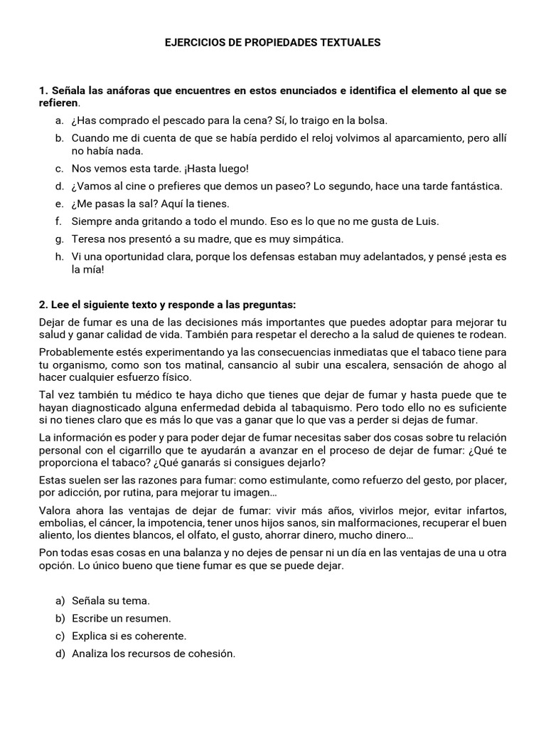 UD1.2. Ejercicios de Propiedades Textuales | PDF | Estilo de vida