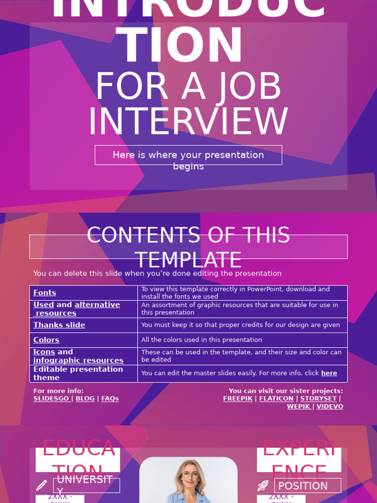 Self Introduction For A Job Interview by Slidesgo | PDF | Planets | Jupiter