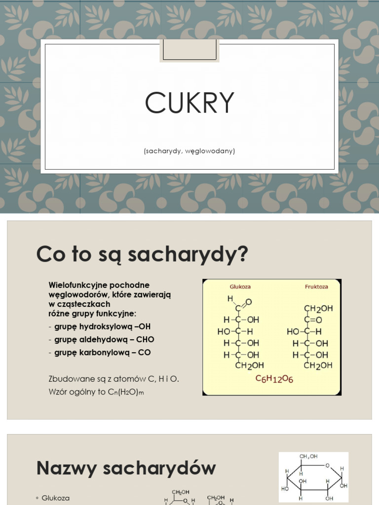 CUKRY Klasa 3 NLO | PDF