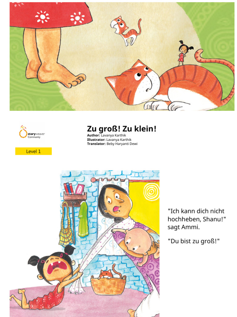 Zu Groß! Zu Klein! - Too Big! Too Small! German | PDF | Creative ...