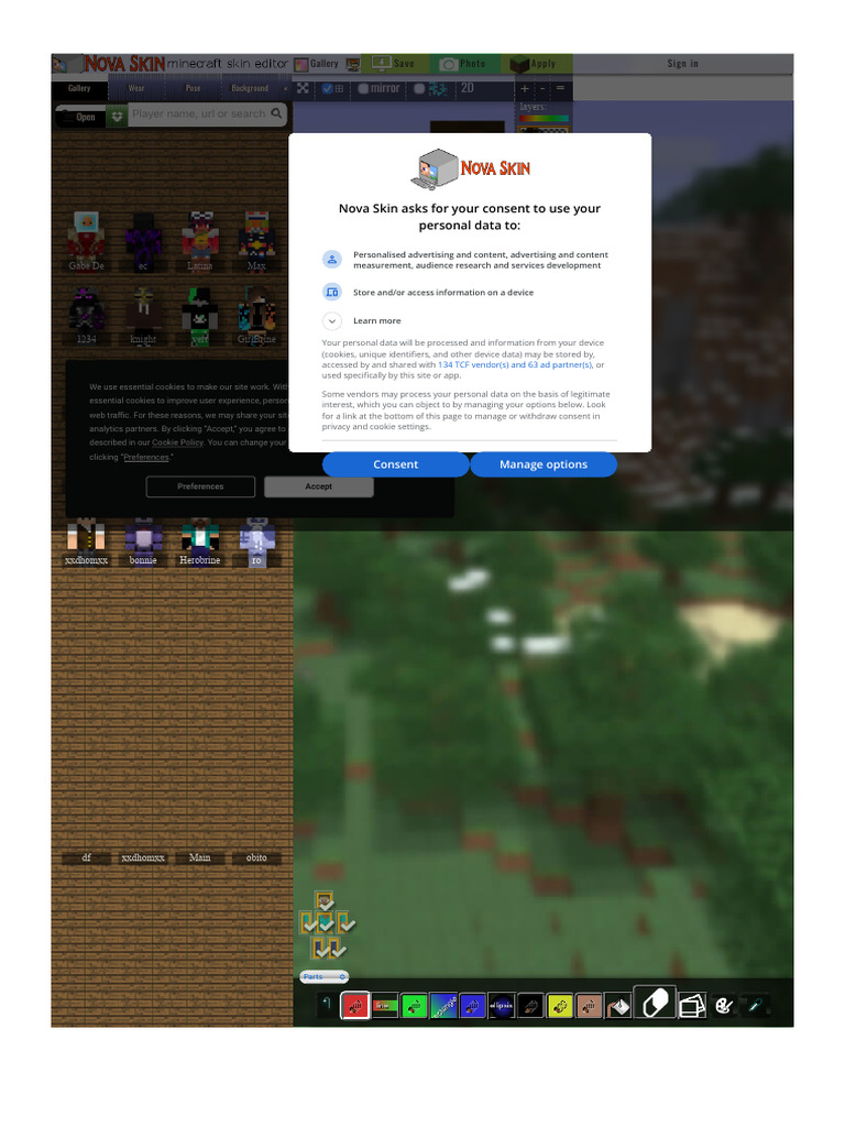 Nova Skin - Minecraft Skin Editor | PDF | Http Cookie | World Wide Web