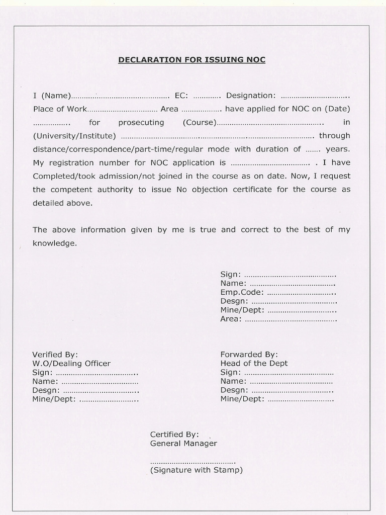 Declaration Proform | PDF