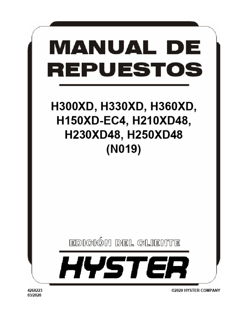 H300XD, H330XD, H360XD, H150xd-Ec4, H210XD48, H230XD48, H250XD48 (N019 ...