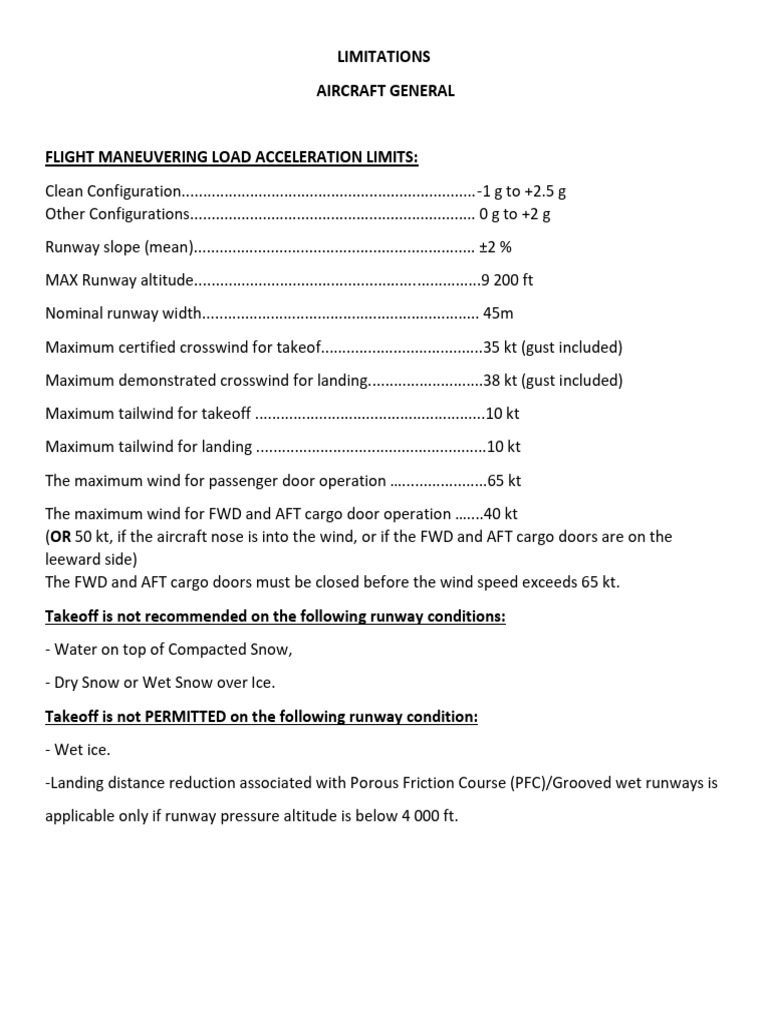 A320 NEO Limitation + Auto Flight | PDF | Landing Gear | Takeoff